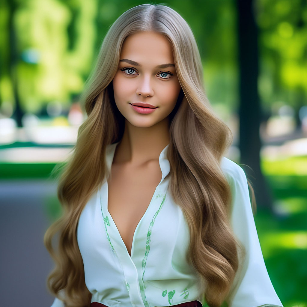 "A beautiful and sweet Baltic girl of…" — image created in Shedevrum