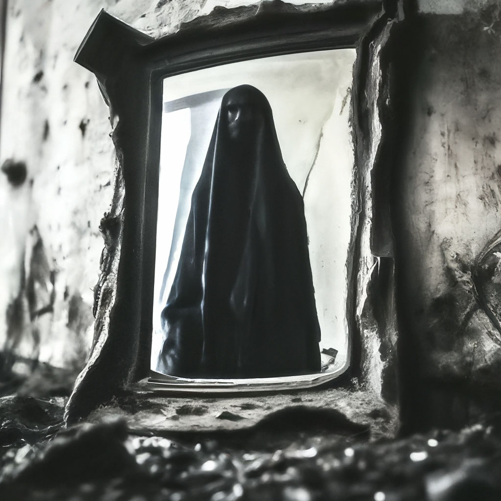 Scary Reflection Mirror Black