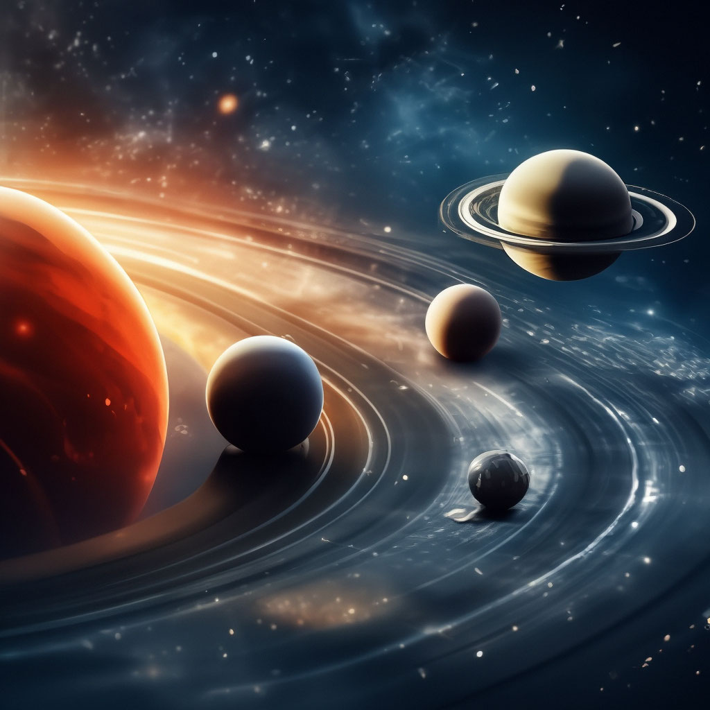 "Cosmos stars solar system planets" — image created in Shedevrum