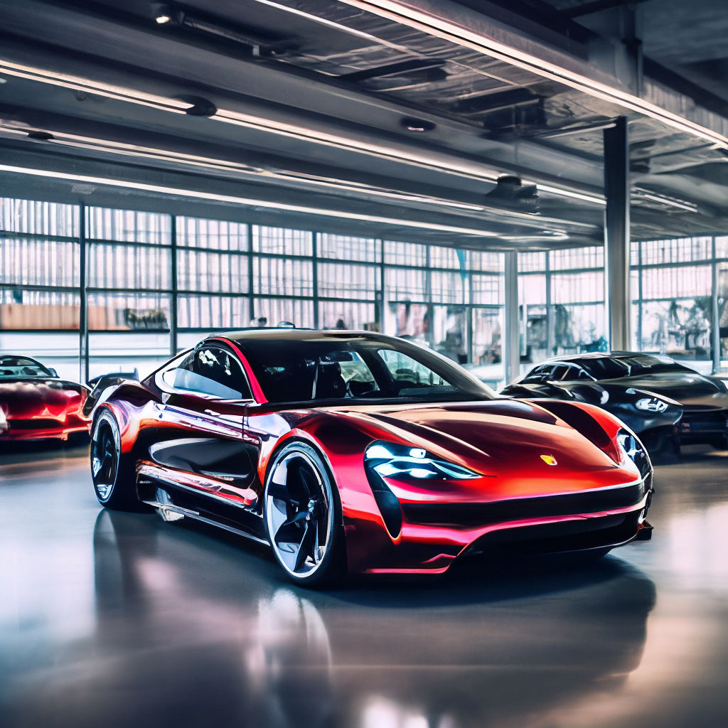 "Tesla collaboration Porsche" — image created in Shedevrum