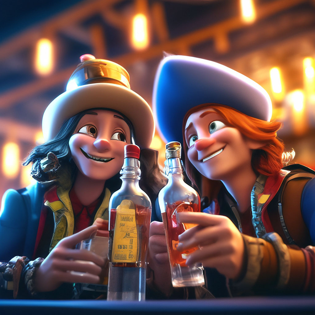 Drunk Friends Cartoons