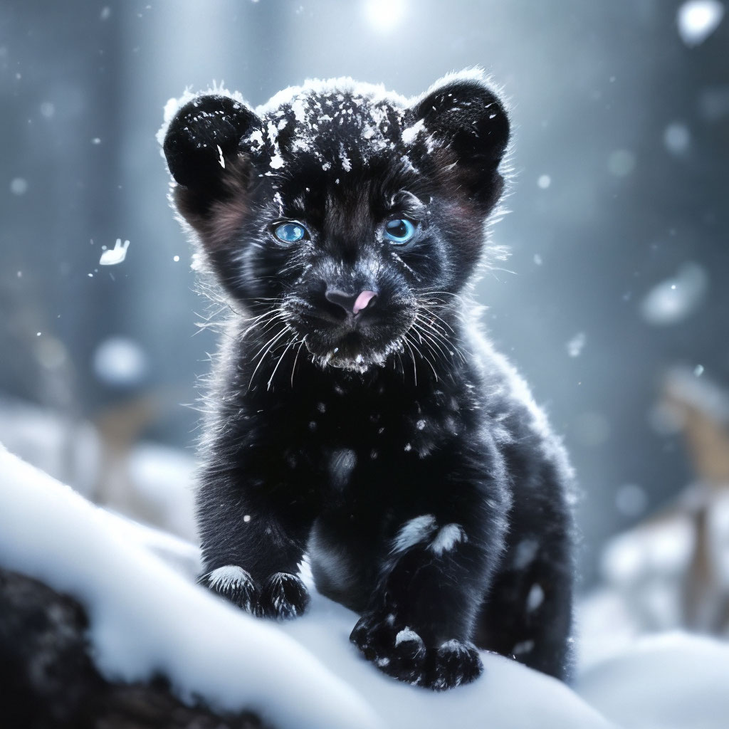 Cachorro De Pantera Negra Pantera Negra Pantera Pardus Cachorro