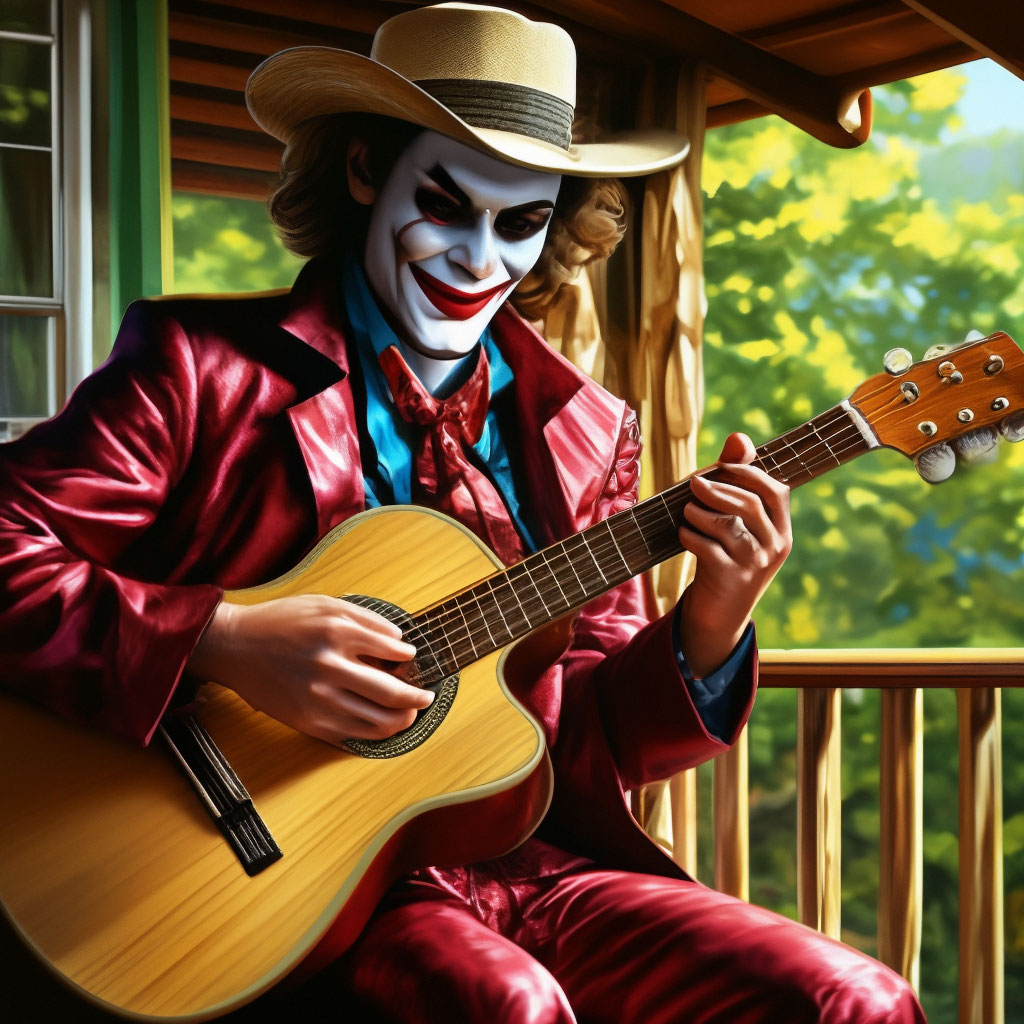 Joker Playing Guitar