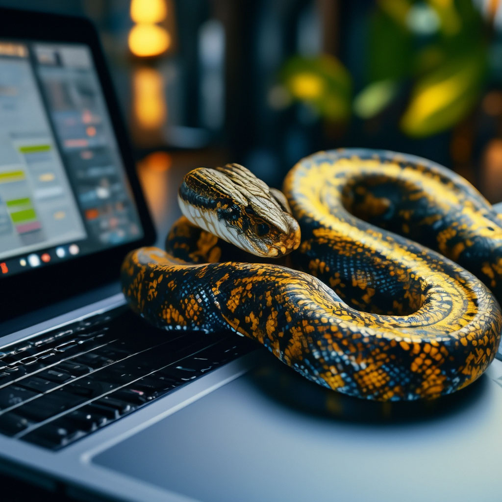 "Python hermoso 🐍 escribe el …" — imagen creada en Shedevrum