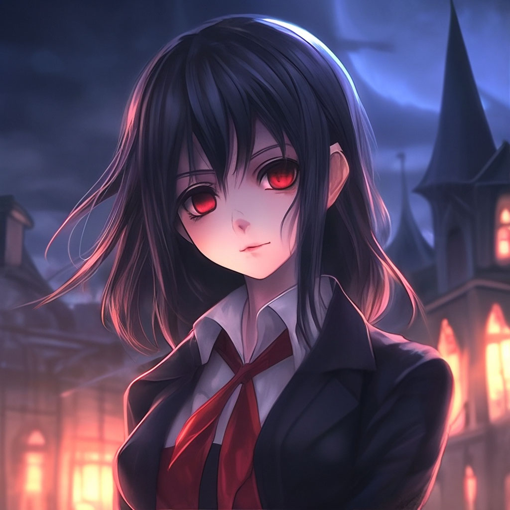 Fille Vampire Triste Anime