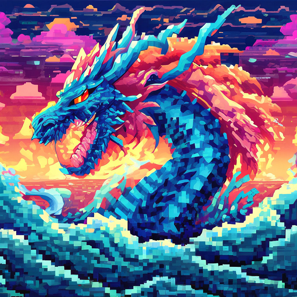 Pixel dragons