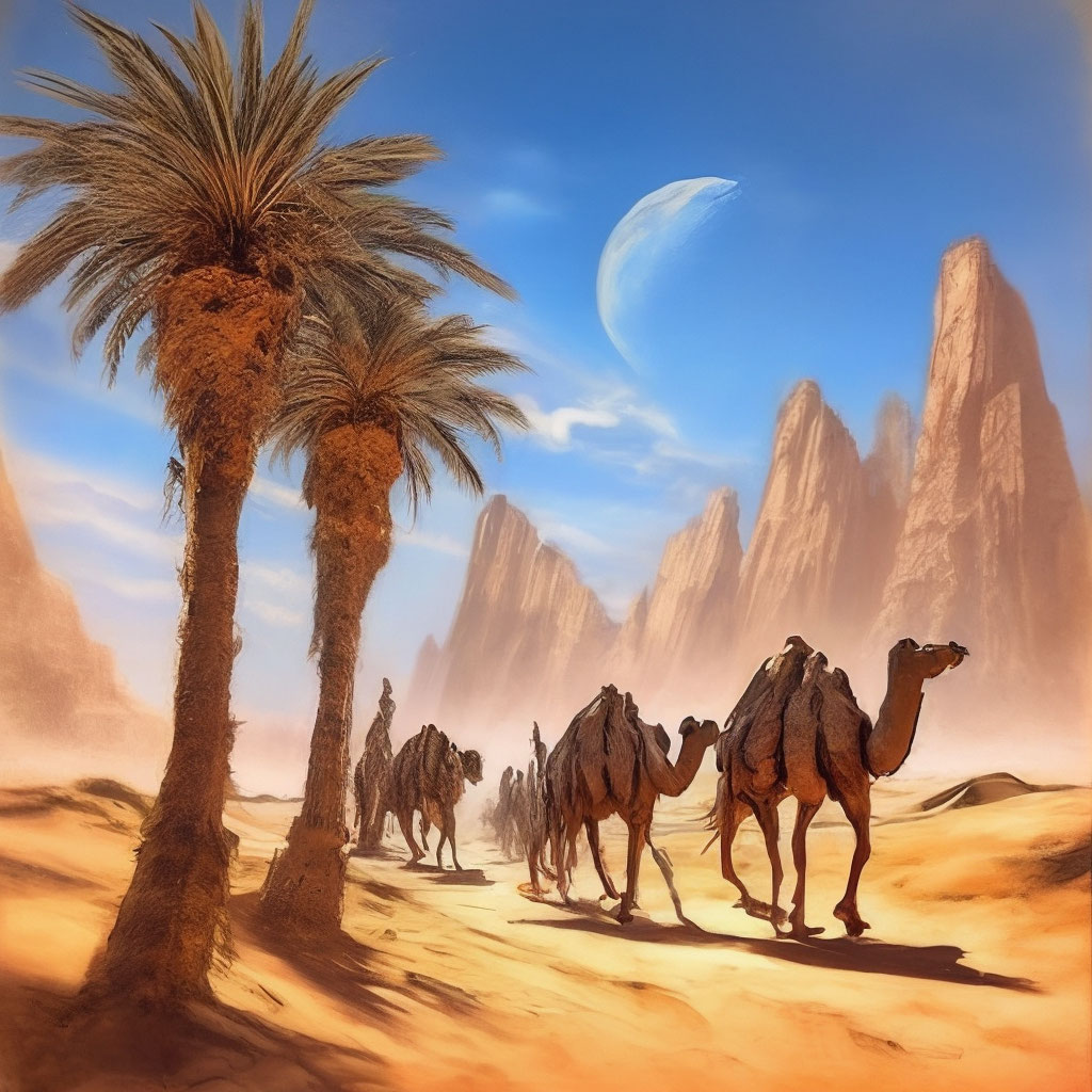 Desert Caravan Sketch