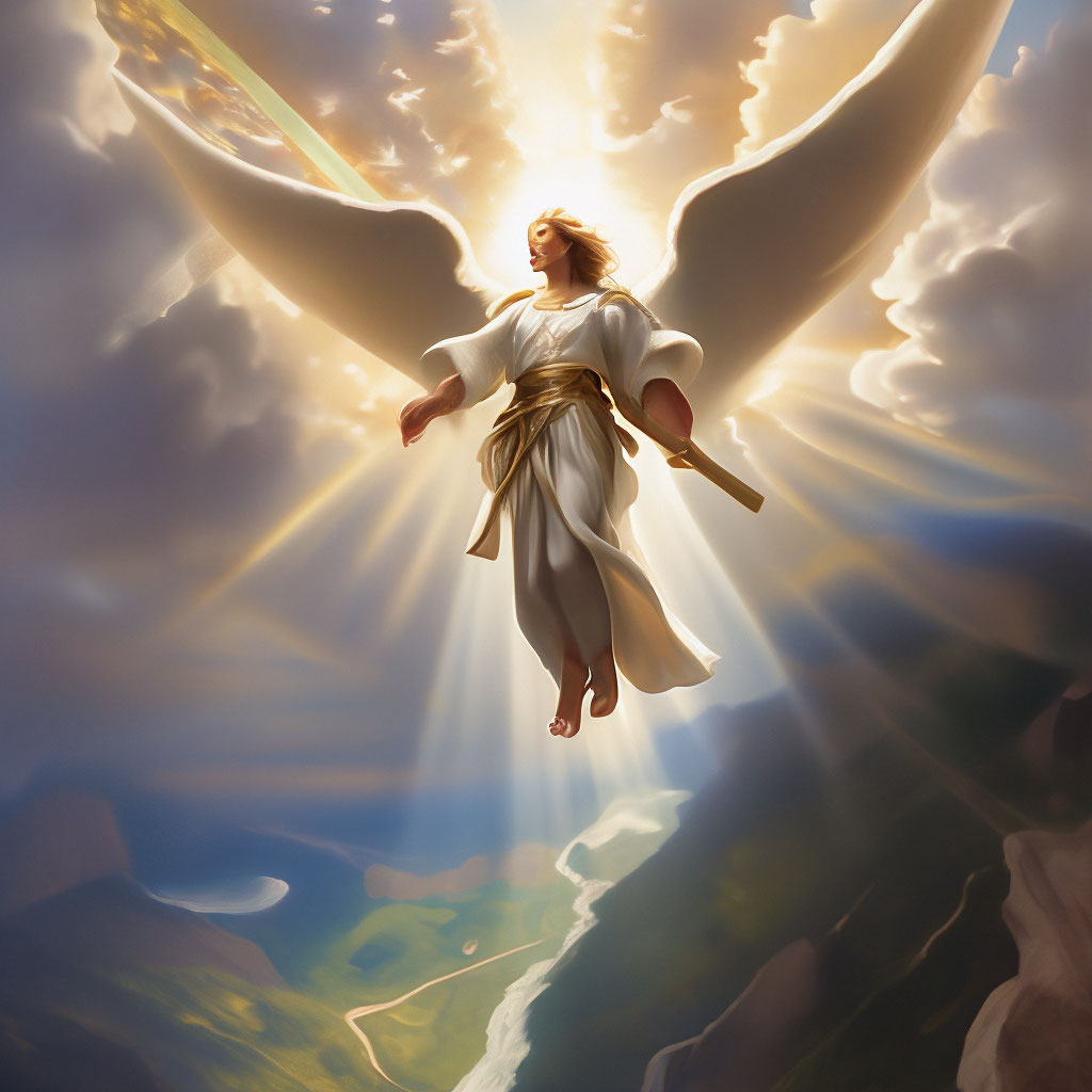Angel Looking Down From Heaven