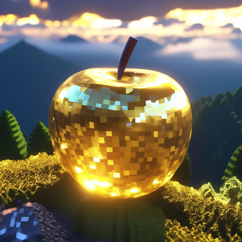 Minecraft Golden Apple Wallpaper