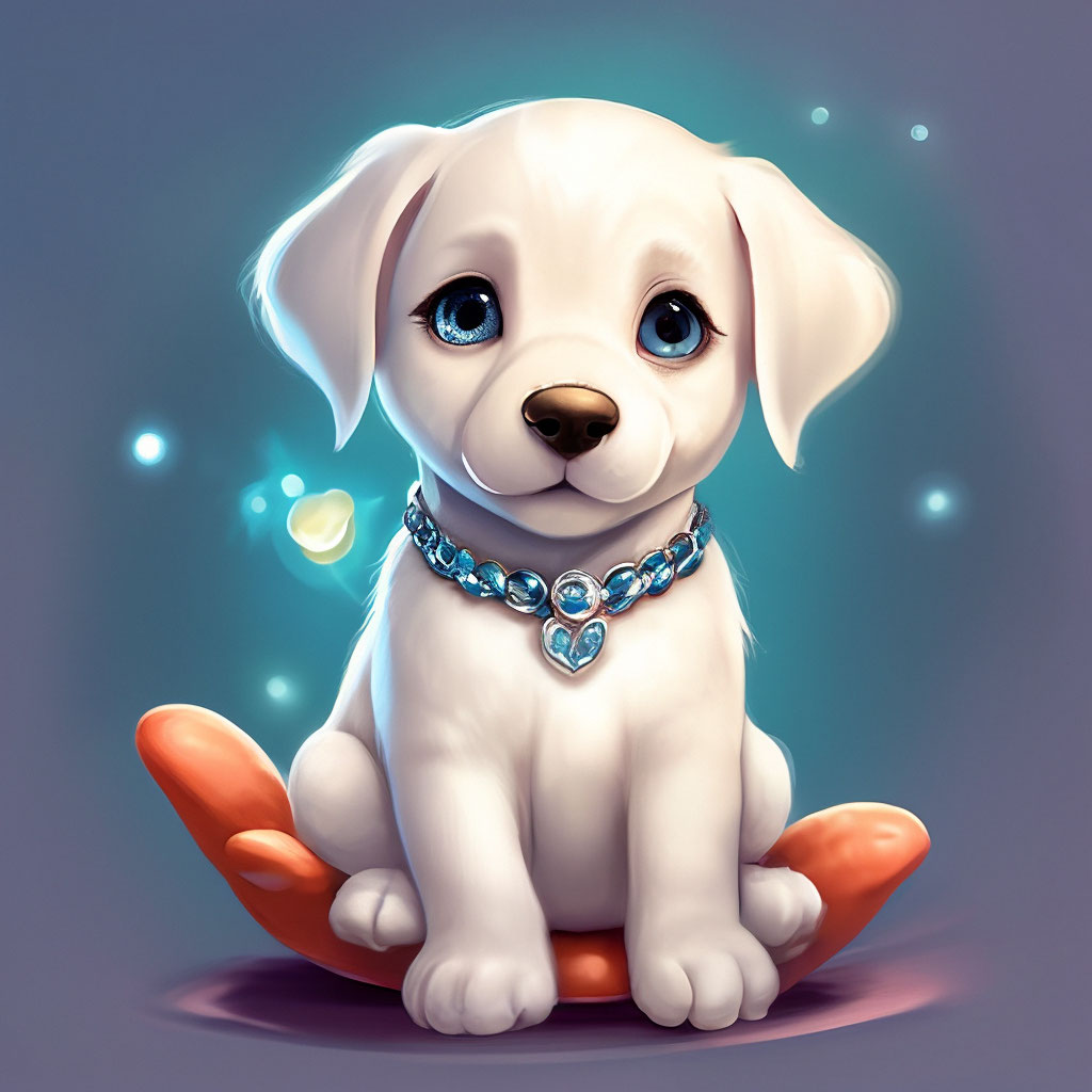 Cute Cartoon Puppy With Big Eyes Cute Cartoon Dog With Big Expressive