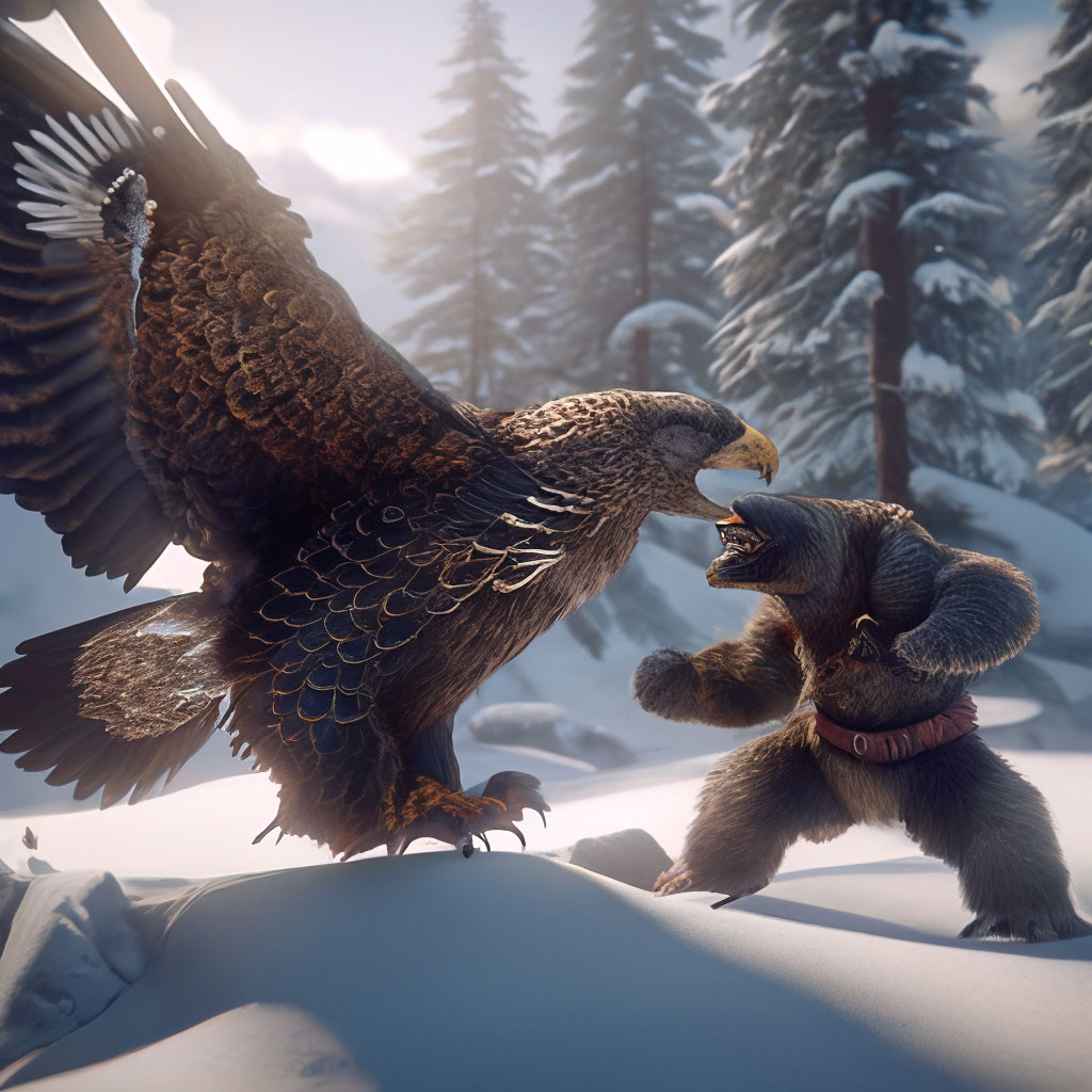 Golden Eagle Attacks Bear Golden Eagle Attacks Cameraman By Shamil