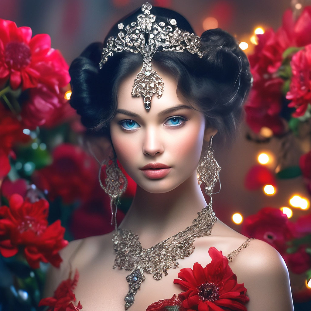 Beautiful Nymph Dark Hair Gathered — создано в Шедевруме