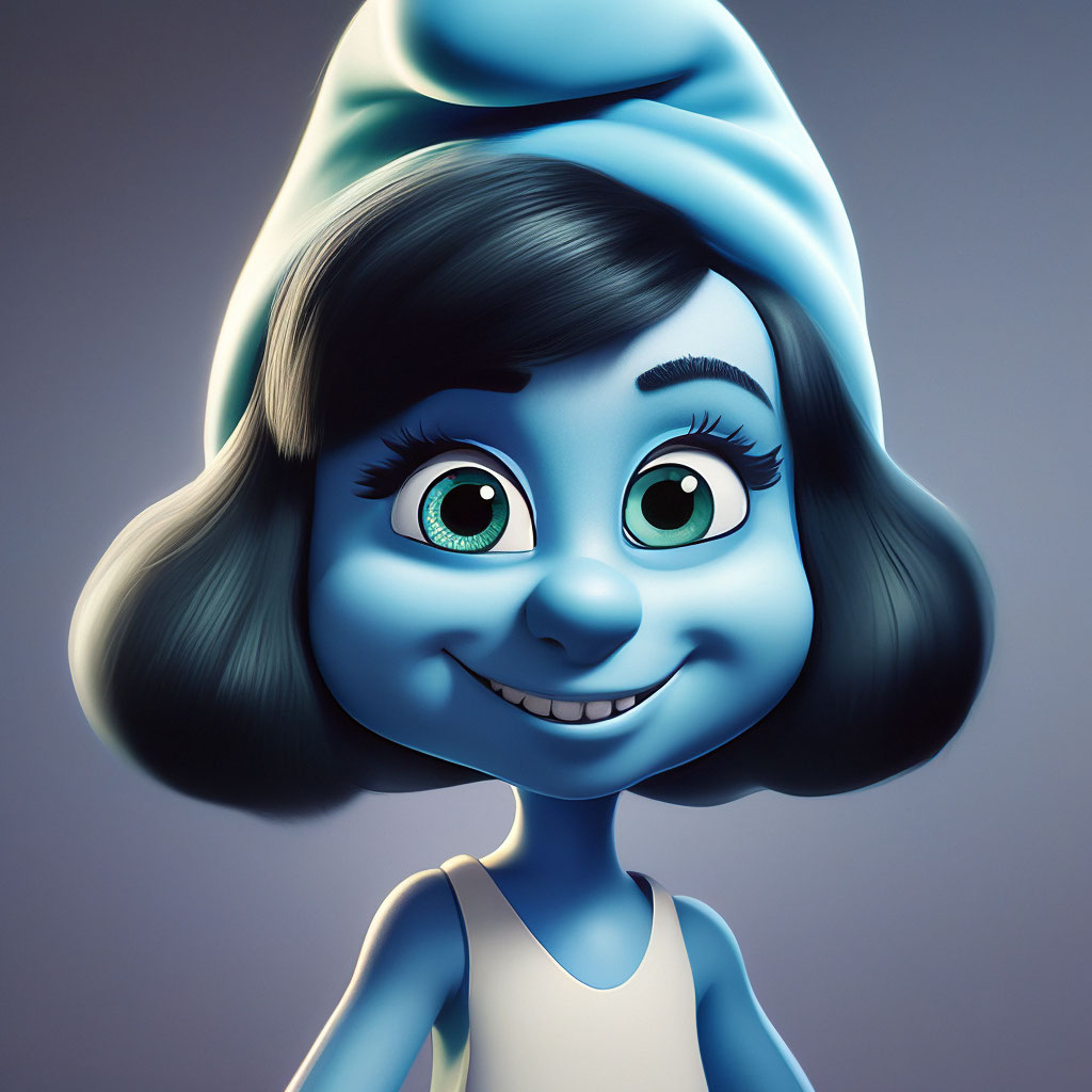 Smurfette Black Hair