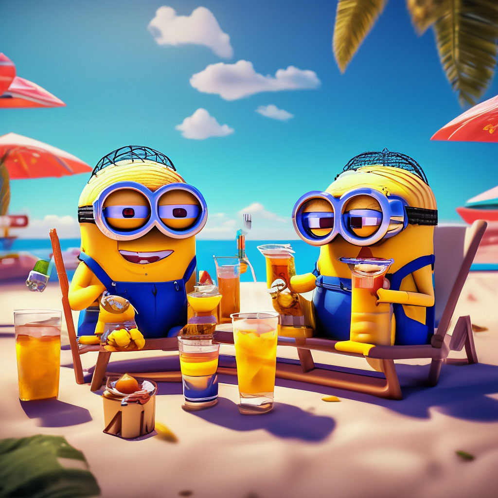 Minions En La Playa Figura Buda Dhyana Resina 21x30cm | Tiendas MGI
