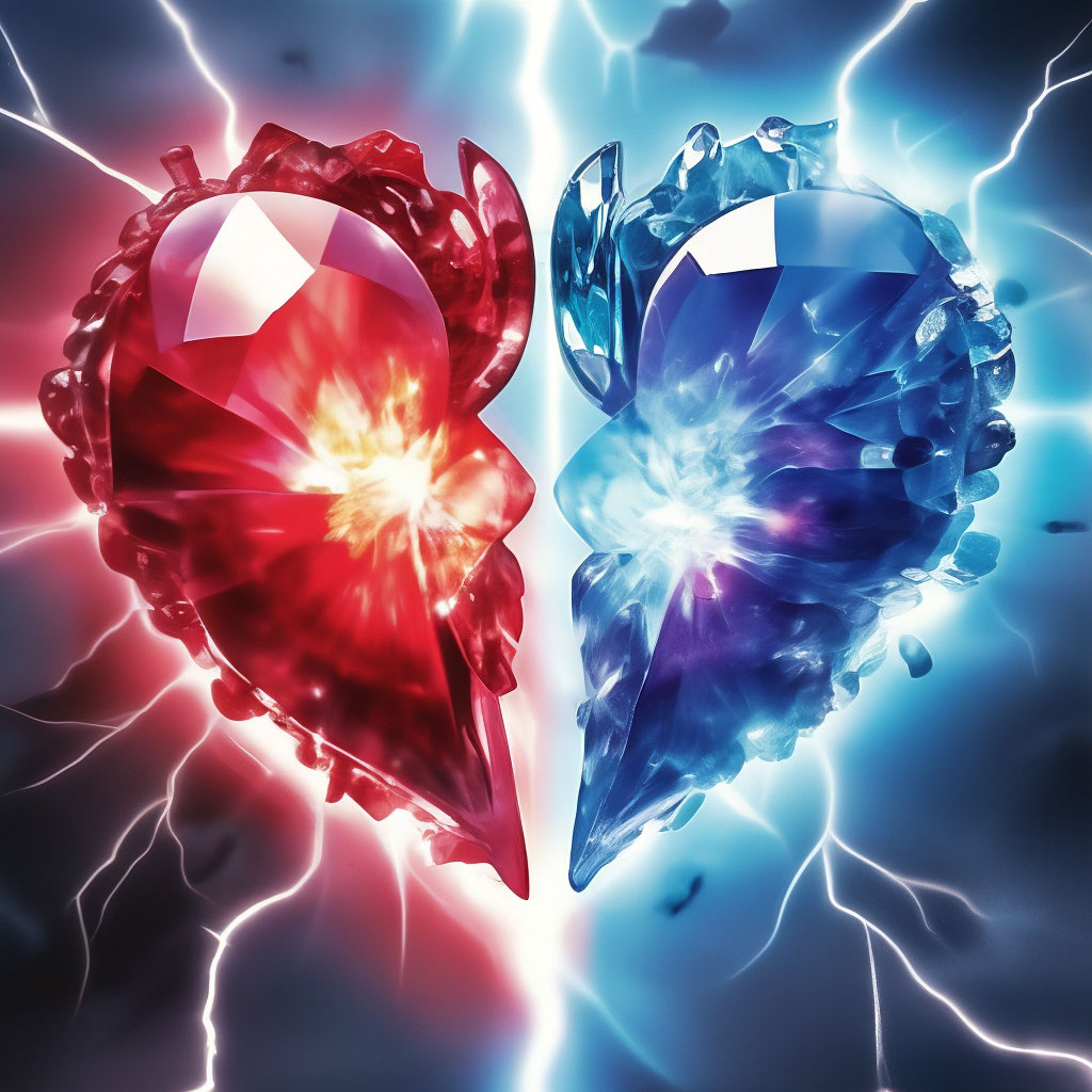 Fire And Ice Heart Gif