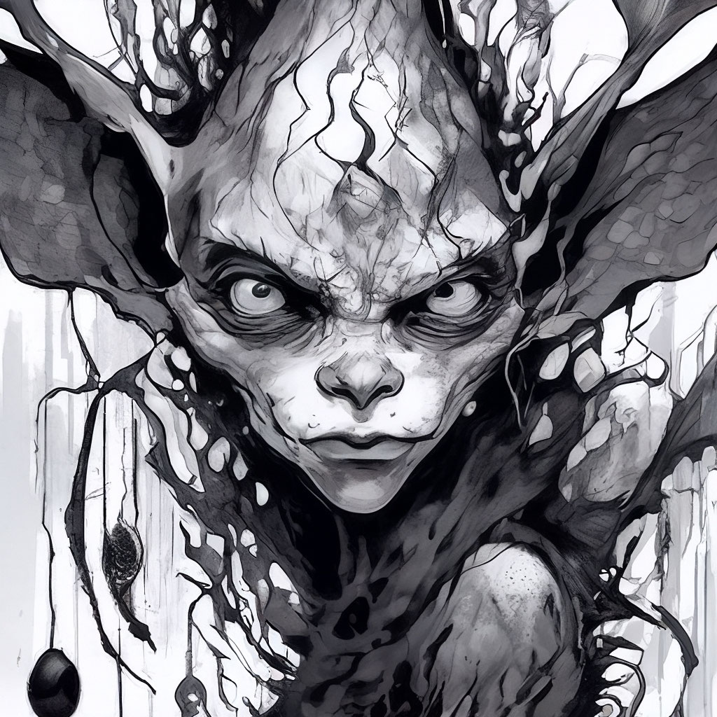 "Illustration mysticism goblin fairy, …" — image created in Shedevrum