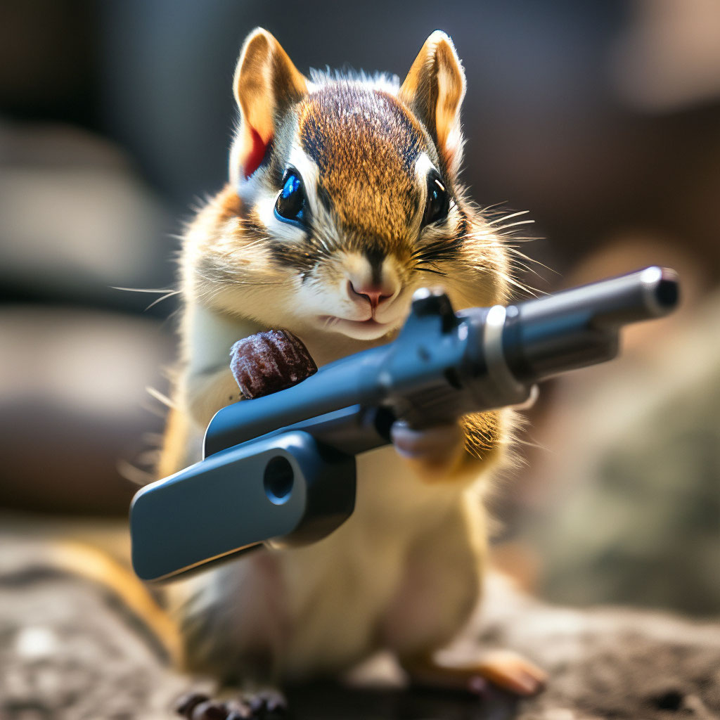 Cute Chipmunks With Guns LNIB Chipmunk .22 S L LR Single Shot Bolt