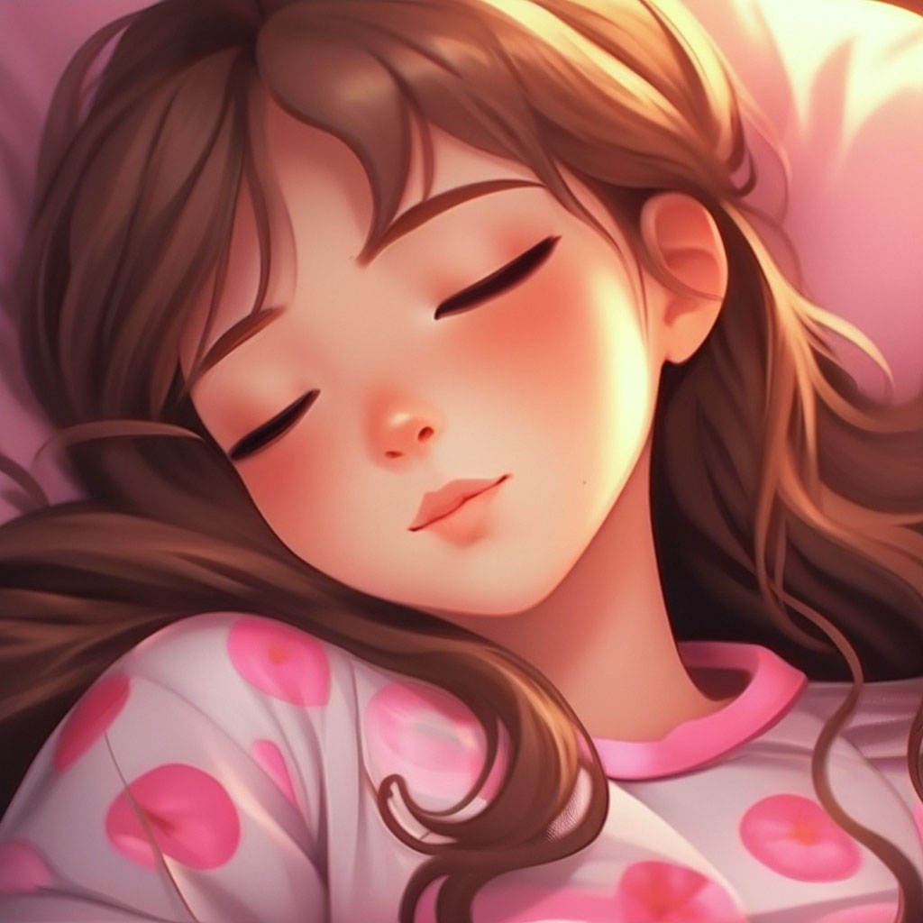 Girl Sleeping Cartoon
