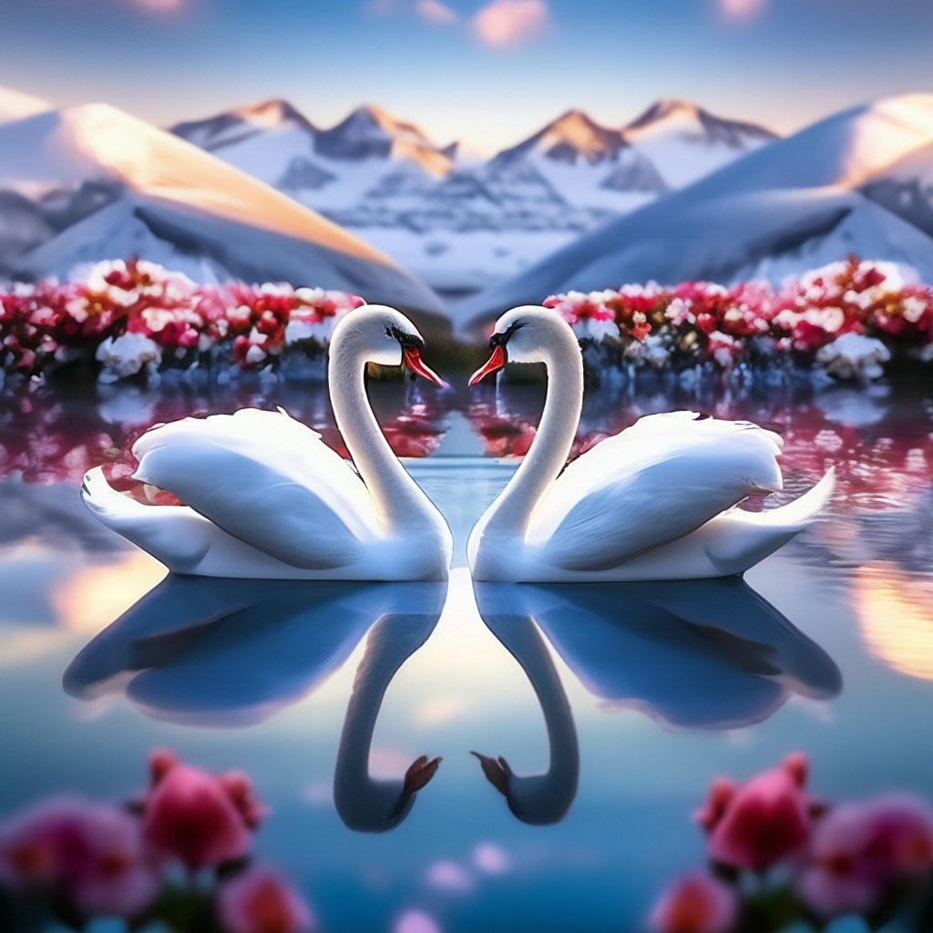 Two Swan Wallpaper