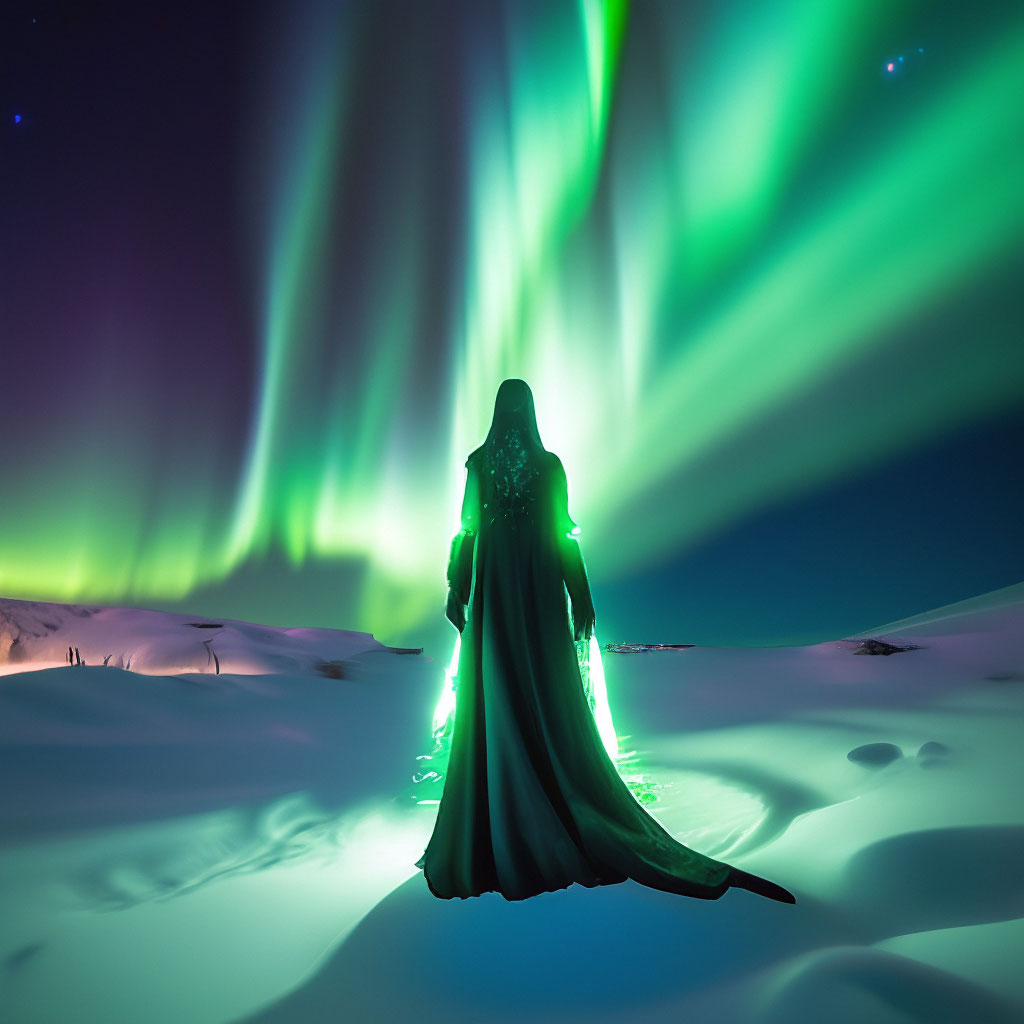 "The light witch is in place in the light of the northern lights ...