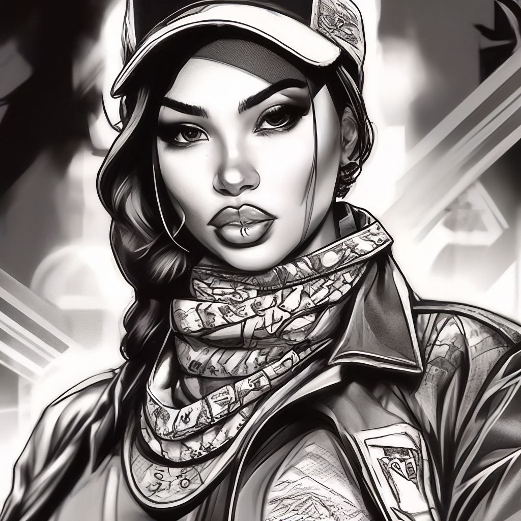 Gangsta Girl Drawing