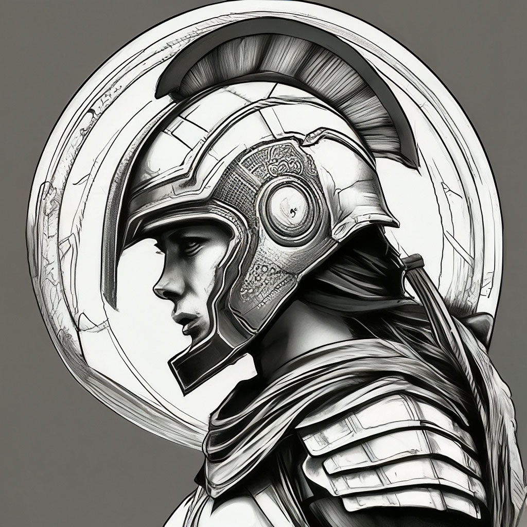 Spartan Helmet Drawing Side View