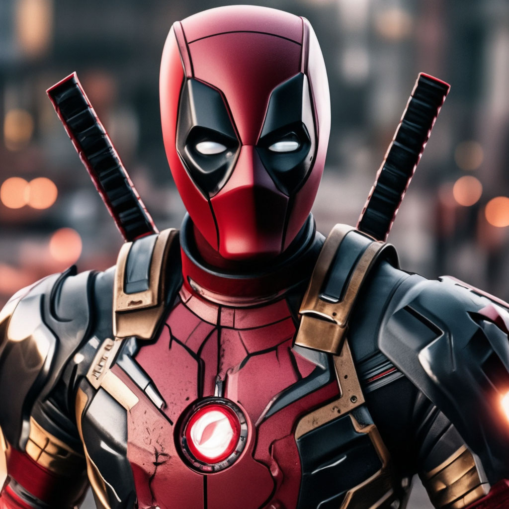 "Iron DeadPool" — image created in Shedevrum