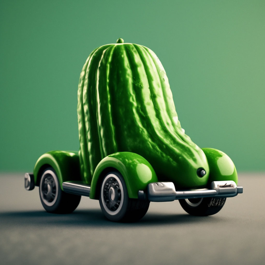"Moshina in the form of a cucumber" — image created in Shedevrum