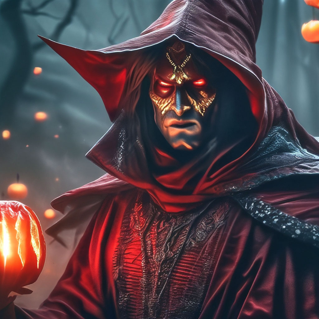 Masked Wizard Fantasy Art