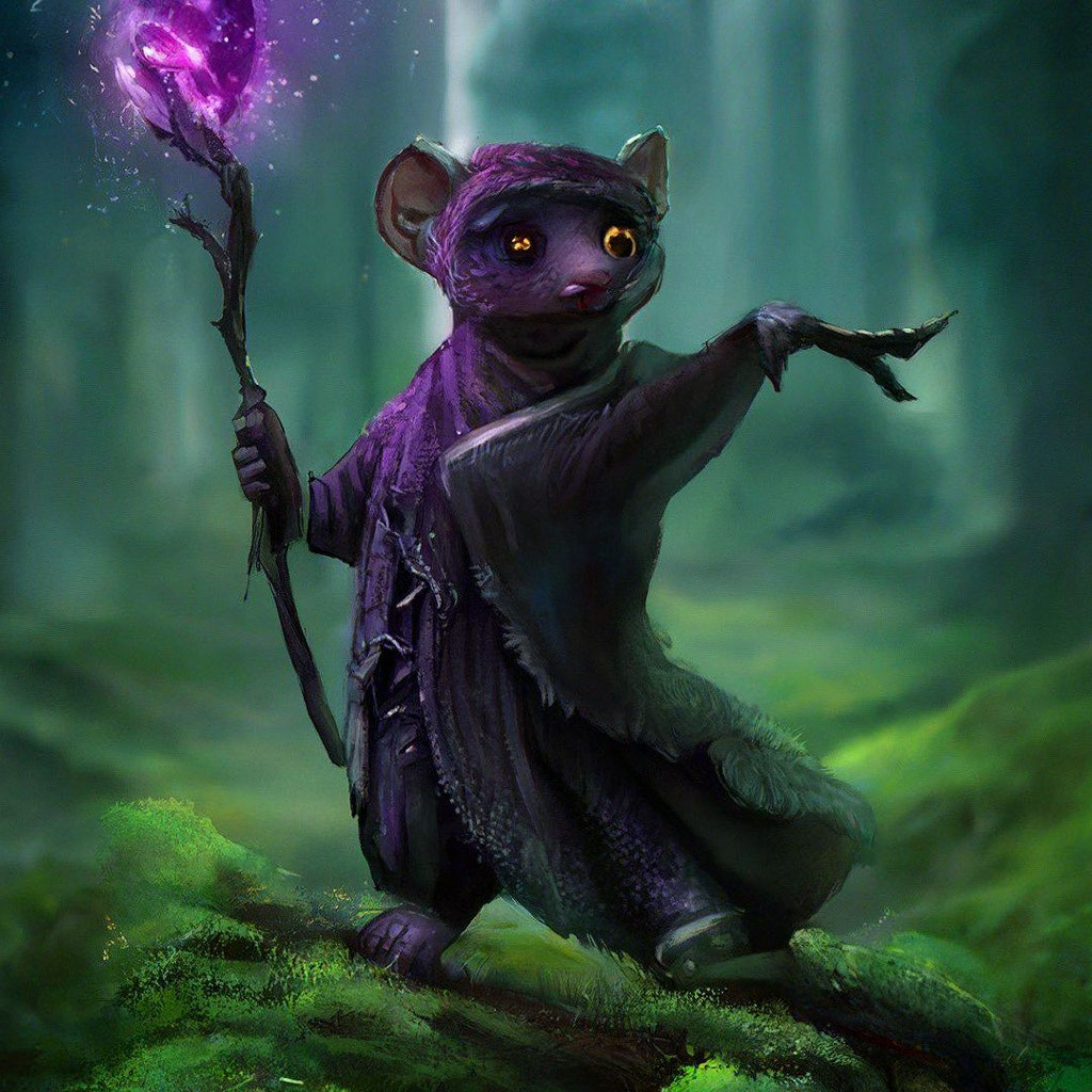 "Weasel magic of black" — image created in Shedevrum