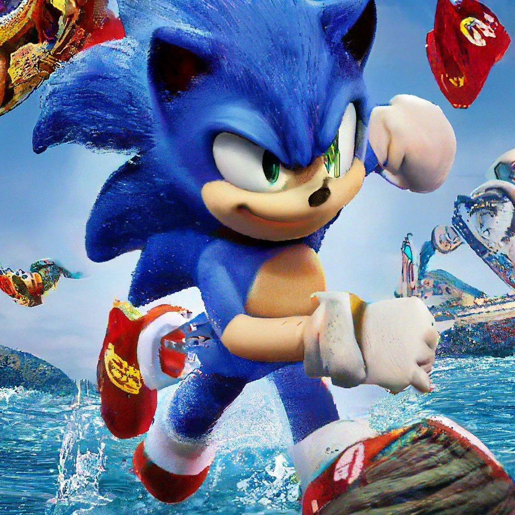 Sonic Runs On Water Sonic 2