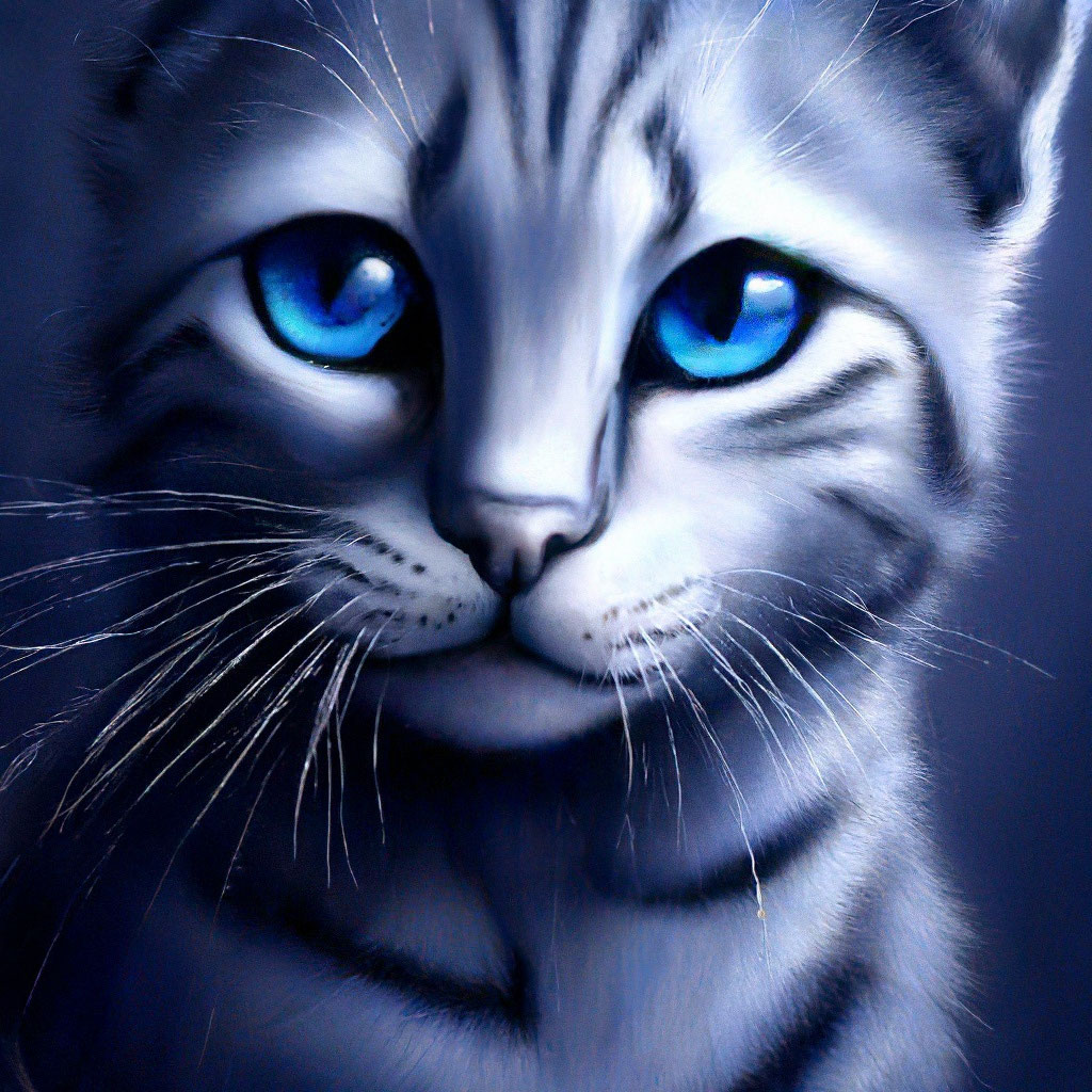 "Blue kittens, high quality,photo, …" — image created in Shedevrum