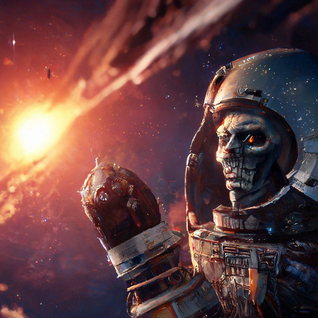 "Ghouls in space" — image created in Shedevrum