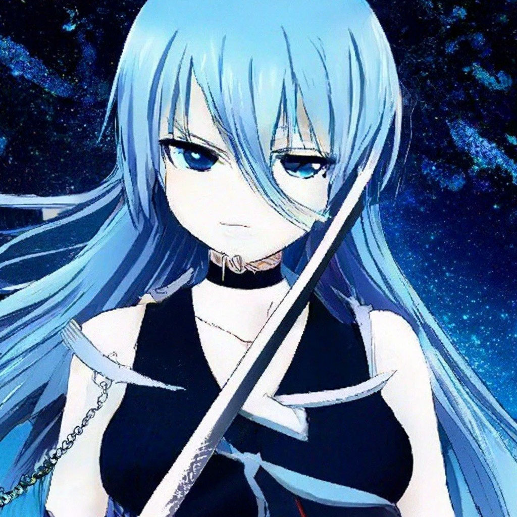 Angry Anime Girls Blue Kawaii Baka Angry Anime Girl Colored Art Print