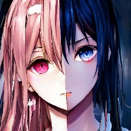 Anime Girl With Split Personality