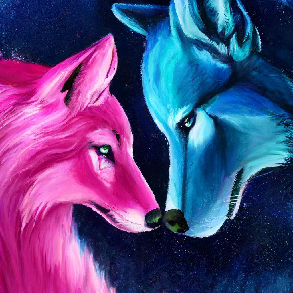Pink Wolf Wallpaper