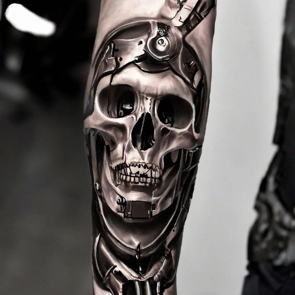 Robot Skull Tattoos