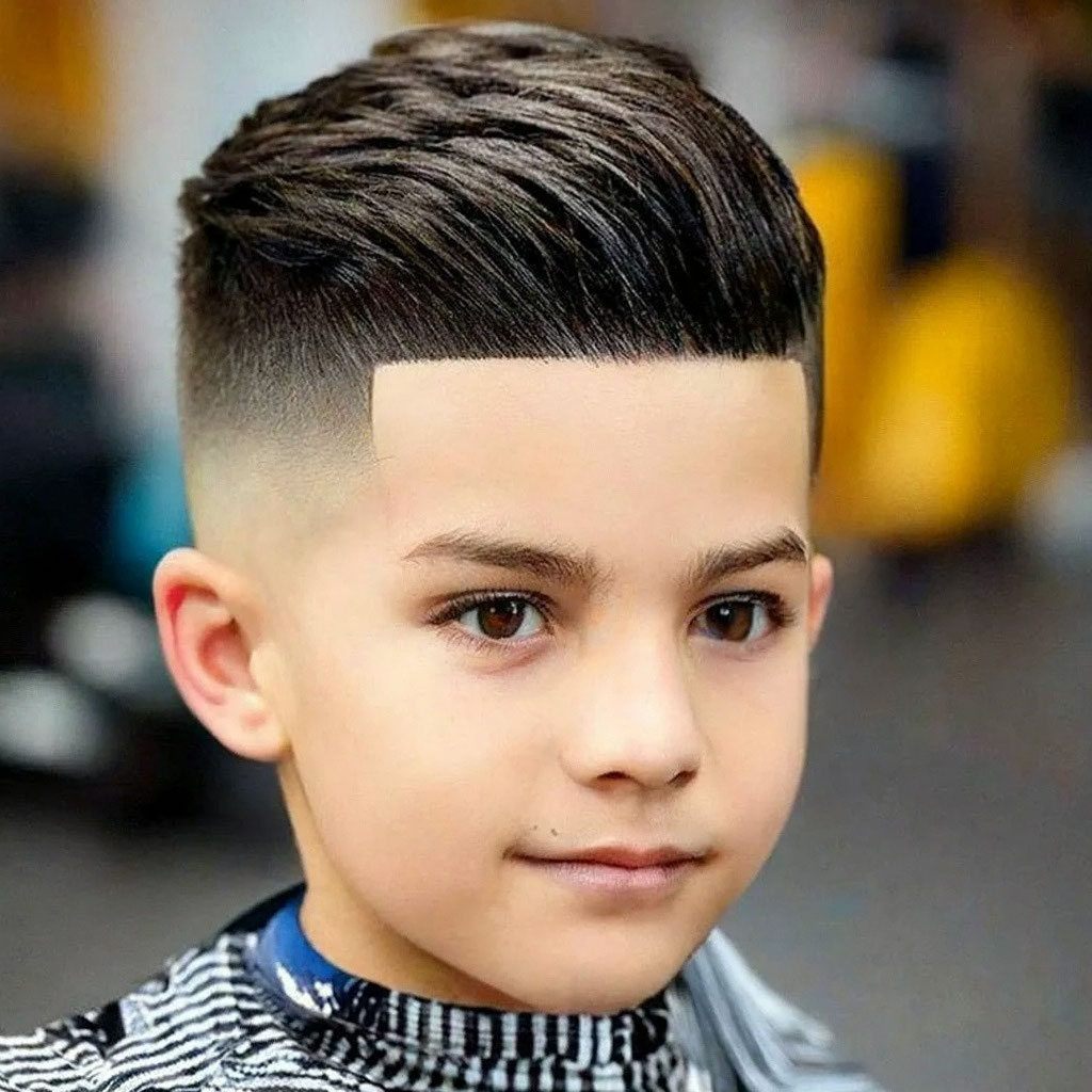 New haircut boy half box image created in Shedevrum