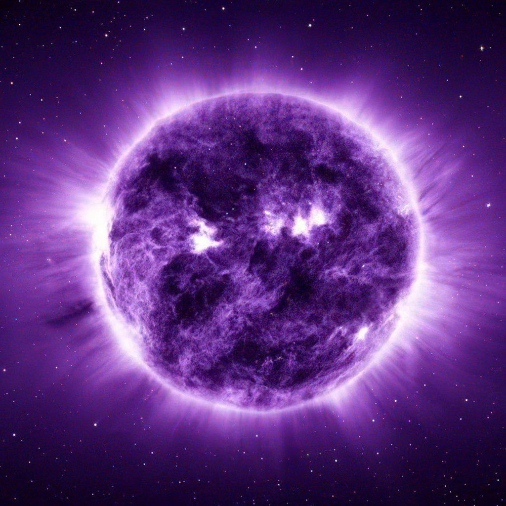 Sun Space Blue And Purple