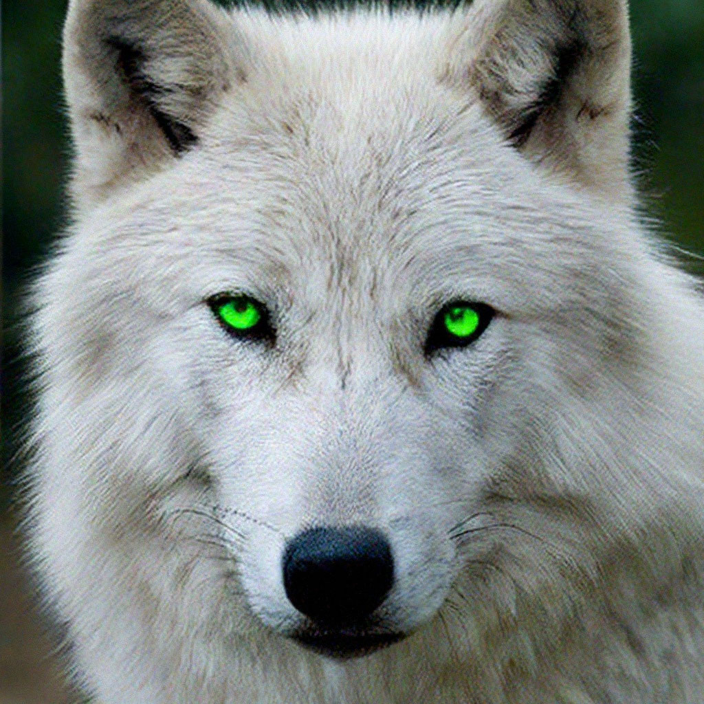 Bright Green Wolf