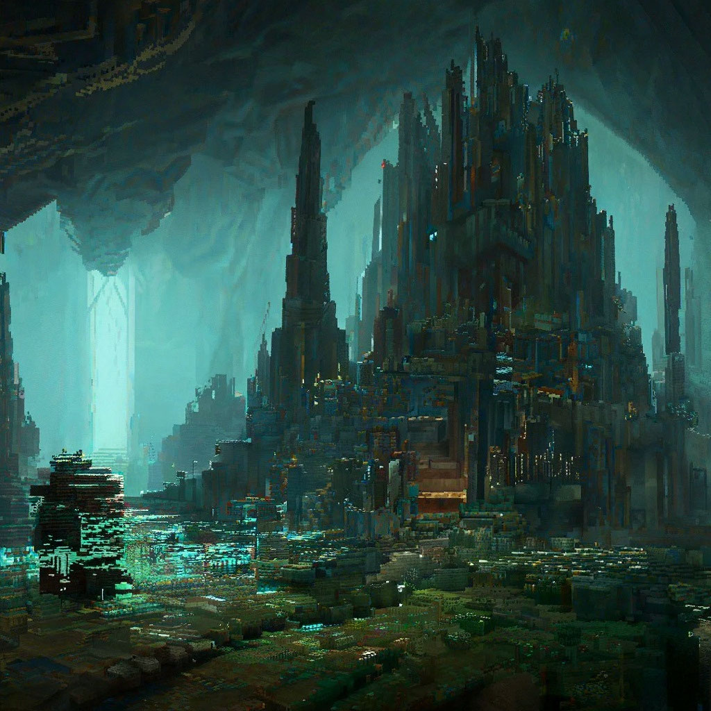 Minecraft Underground City Wallpapers