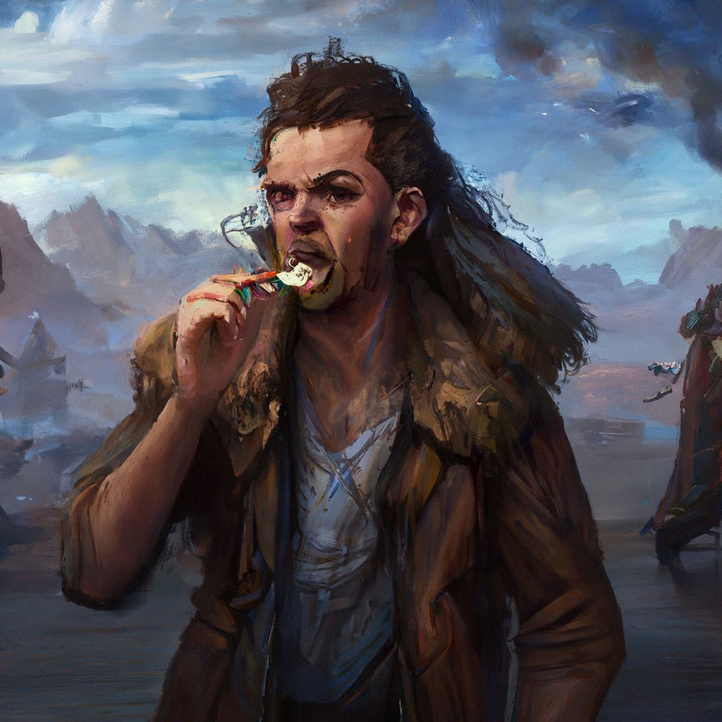 "Yarik the smoker" — image created in Shedevrum
