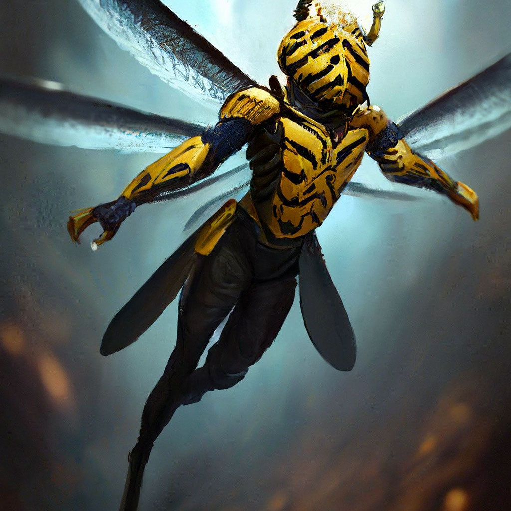 "The wasp man" — image created in Shedevrum