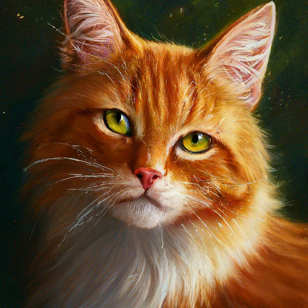"Red cat" — image created in Shedevrum