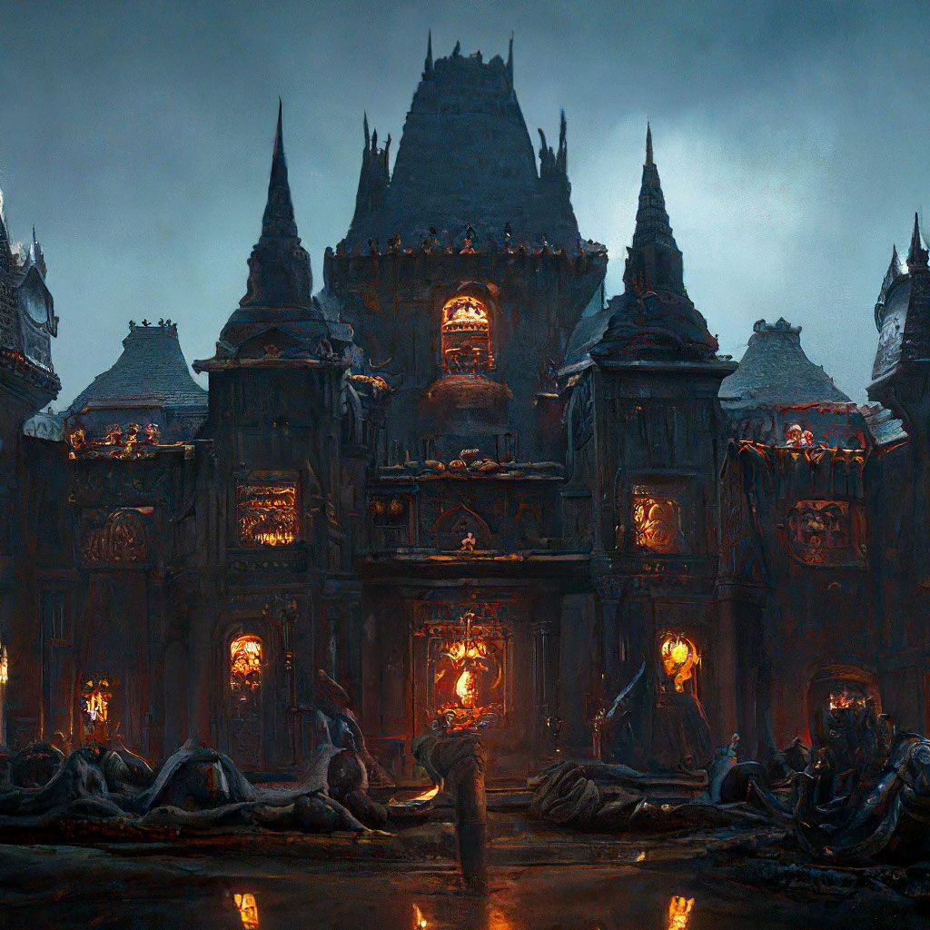 "Opium dracula's palace castle, 4k, …" — image created in Shedevrum