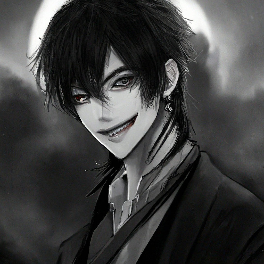 Anime Man Evil Smile