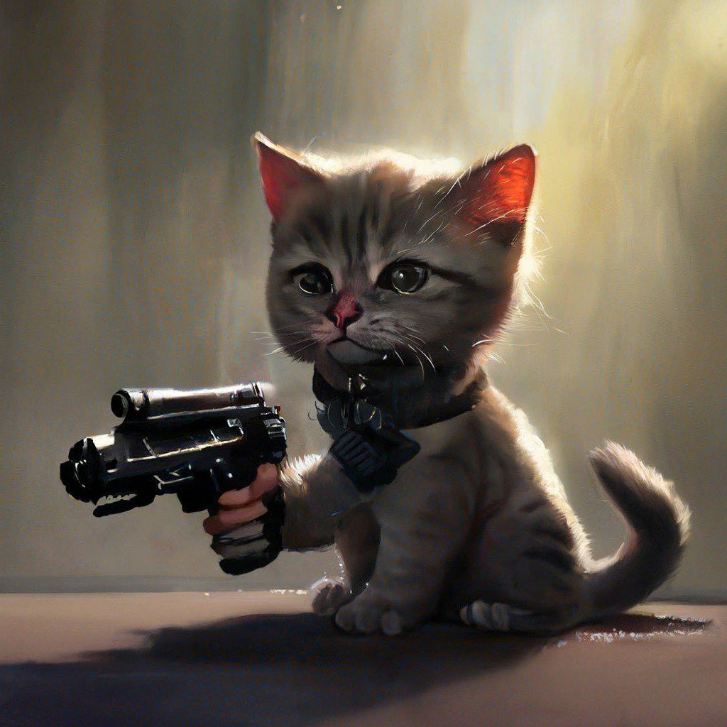 Cute Kittens With Guns