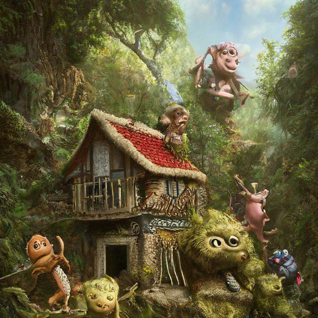 "The fabulous house of trolls" — image created in Shedevrum