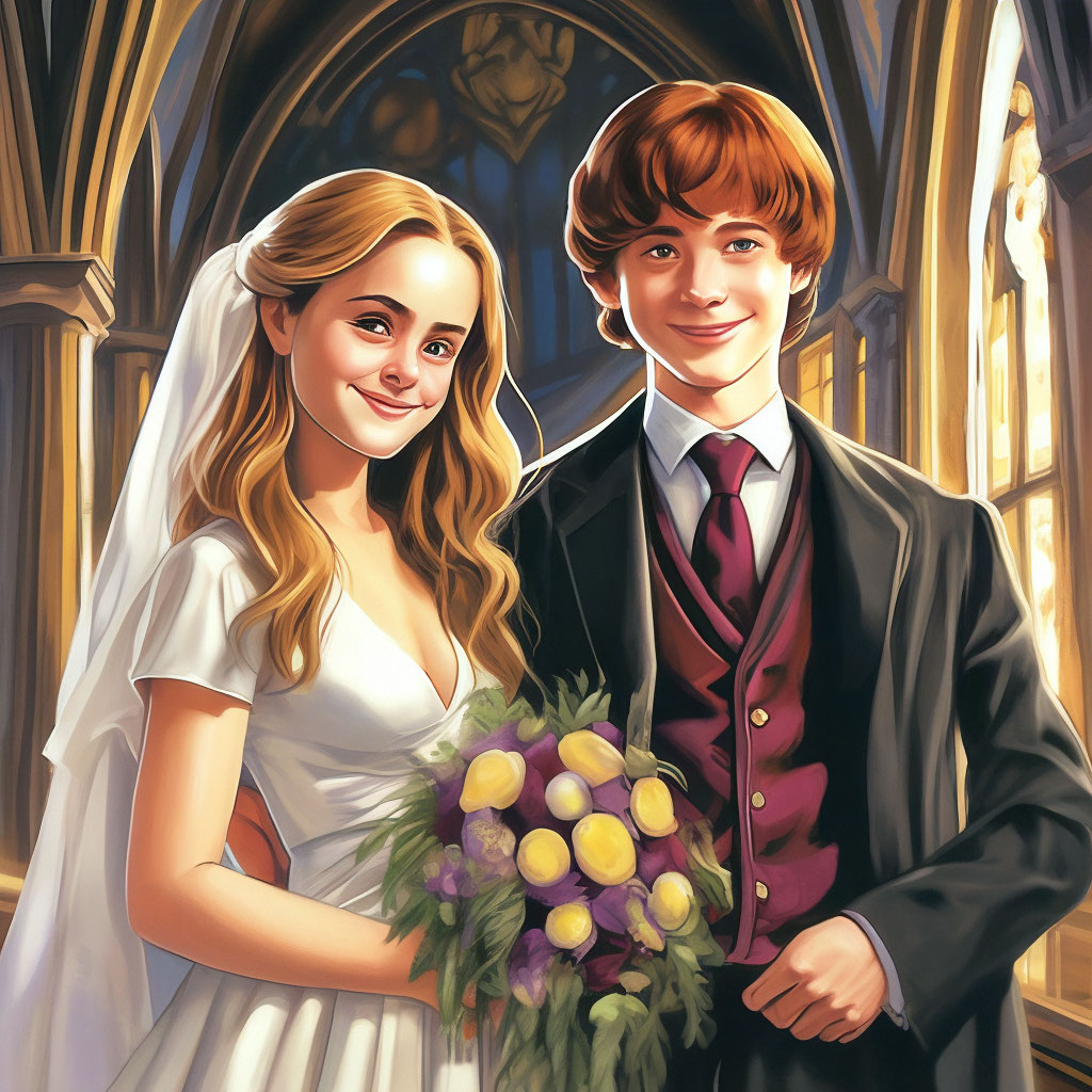 Ron Og Hermine Bryllup Explorando El Mundo Mágico De Harry Potter