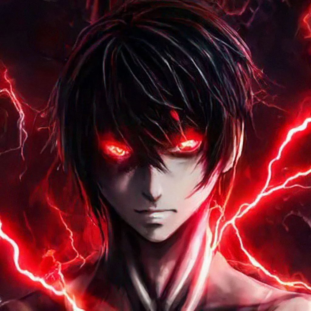 Anime Man Met Rode Ogen